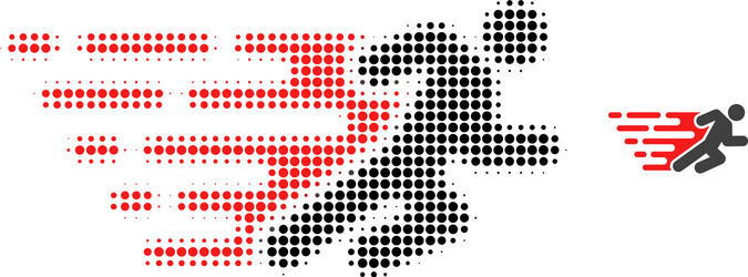 Running man with fast speed effect Royalty Free Vector Image