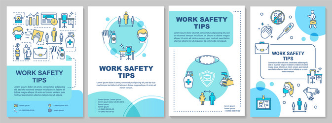 Social worker brochure template Royalty Free Vector Image