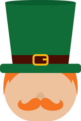 Saint patrick elf face Royalty Free Vector Image