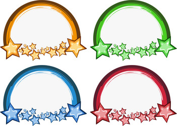 Logo design with golden stars Royalty Free Vector Image