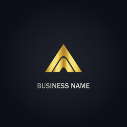 Gold building company logo Royalty Free Vector Image