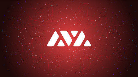 Avalanche avax cryptocurrency token symbol Vector Image