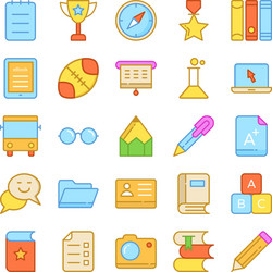 Education colored icons 14 Royalty Free Vector Image