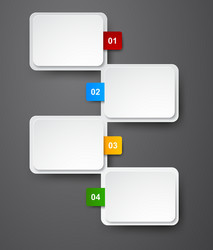 Numbered infographics list design Royalty Free Vector Image