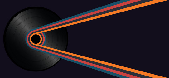 Horizontal retro background with color lines inn Vector Image