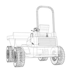 Sketch dump truck Royalty Free Vector Image - VectorStock