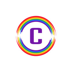 Rainbow Letter C Vector Images (over 660)