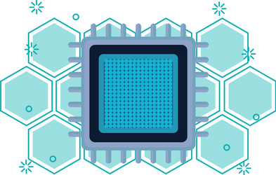 Microchip cartoon icon Royalty Free Vector Image