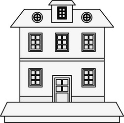 Old apartments tower building Royalty Free Vector Image