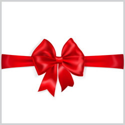 Red bow with tag Royalty Free Vector Image - VectorStock