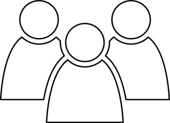 3 people icon group persons simplified human Vector Image
