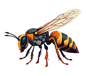 Colored wasp design Royalty Free Vector Image - VectorStock