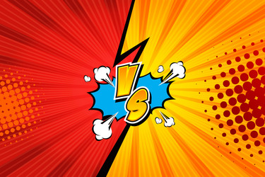 Versus screen vs fight background for battle Vector Image