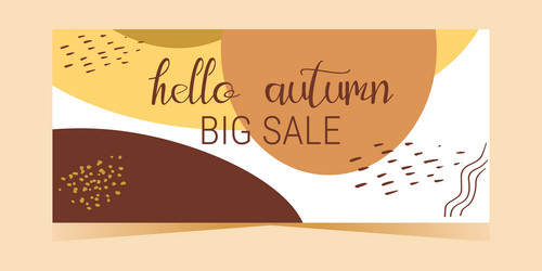 Layout of the autumn discount coupon template Vector Image