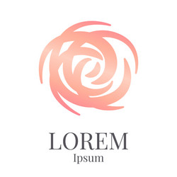 Lion rose red color logo design Royalty Free Vector Image