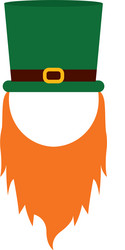 Saint patrick elf face Royalty Free Vector Image