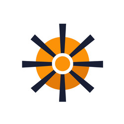 Retail giant company filled colorful logo Vector Image