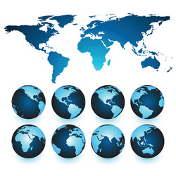 World globe Royalty Free Vector Image - VectorStock