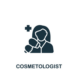 Skin lifting icon monochrome simple sign from Vector Image