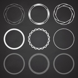 Set of 9 circle bakery labels Royalty Free Vector Image