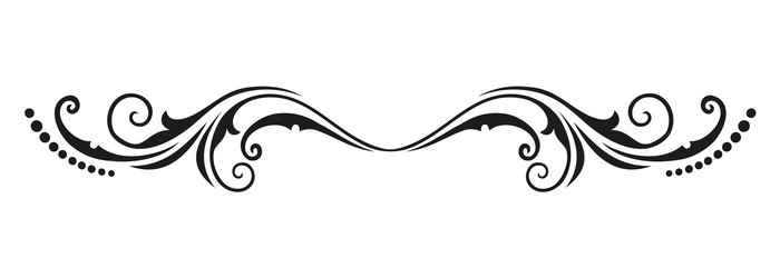 Calligraphic filigree text divider classic Vector Image