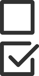 Checkbox set with blank and checked checkboxes Vector Image