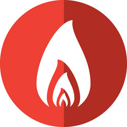 Burning fire flame design graphic red circle Vector Image