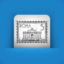 Italy stamp icon Royalty Free Vector Image - VectorStock