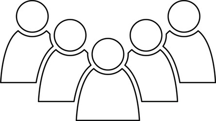 5 people icon group persons simplified human Vector Image