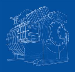 Air conditioning compressor Royalty Free Vector Image