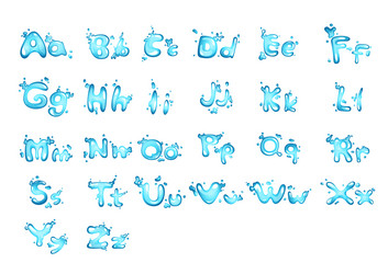 Ice alphabet Royalty Free Vector Image - VectorStock