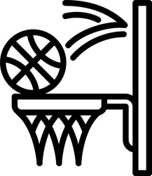Basketball throw goal icon outline style Vector Image