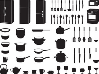 Baking tool icons set Royalty Free Vector Image
