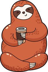 Cute Sloth Coffee Cartoon Vector Images (over 330)
