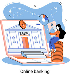 Online banking platform remote bank service Vector Image