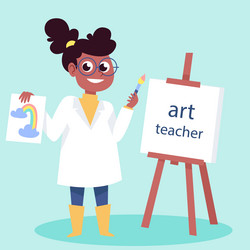 Hand drawn professor cartoon isolated on white Vector Image