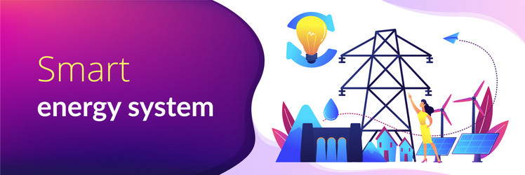 Sustainable energy concept banner header Vector Image