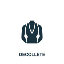 Decolette icon monochrome simple sign from Vector Image