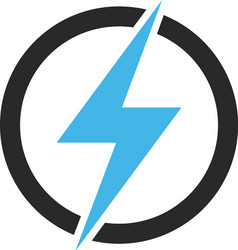 Bolt electricity letter r Royalty Free Vector Image