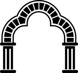 Arch bridge icon simple black style Royalty Free Vector