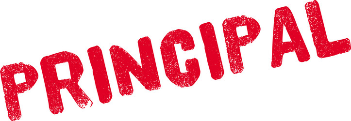 Principal rubber stamp Royalty Free Vector Image