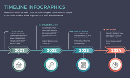 Timeline infographics Royalty Free Vector Image