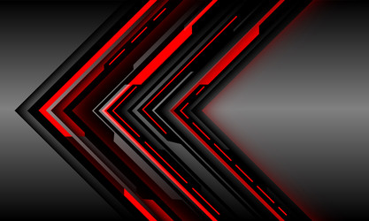 Abstract red grey black arrow circuit cyber line Vector Image