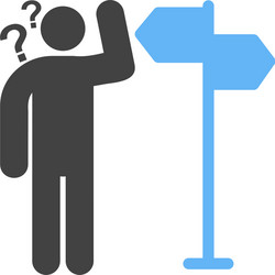 Lost directions Royalty Free Vector Image - VectorStock