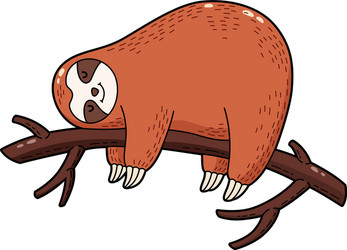 Lovely cartoon sloth logo Royalty Free Vector Image