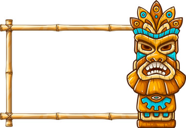 Tiki traditional hawaiian Royalty Free Vector Image