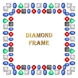 Diamond square frame Royalty Free Vector Image