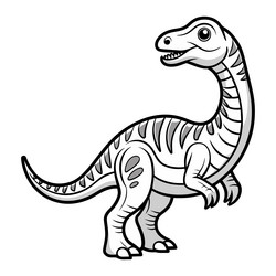 Dinosaur line art drawing Royalty Free Vector Image