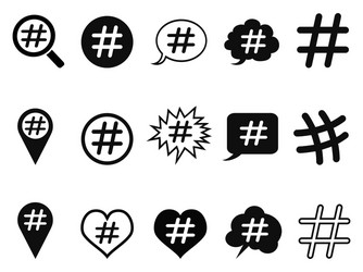Black Hashtag Vector Images (over 4,800)