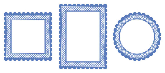 Papel picado frames traditional mexican style cut Vector Image